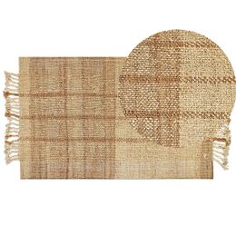 Beliani TEPPICH geflochten Karkin 150/80 cm