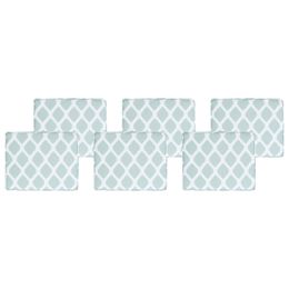 Beliani GARTENSTUHLKISSEN 6er-Set Mintgr&uuml;n 39/31 cm Tolve