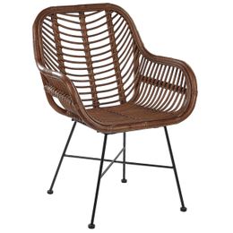 Beliani RATTANSTUHL Rattan Braun Canora