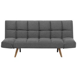 Beliani 3-SITZER-SCHLAFSOFA Polsterbezug Dunkelgrau Ingaro