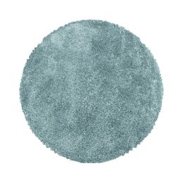 KADIMA DESIGN HOCHFLORTEPPICH SALZACH, einfarbig, aus Polypropylen, Blau, &Oslash; 200 cm