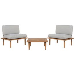 Beliani LOUNGE-SET 2-sitzer Akazienholz Hellbraun Frascati