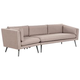 Beliani GARTENSOFA 3-Sitzer linke seite beige modular Loretello