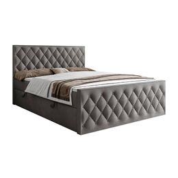 BOXSPRINGBETT INEZ II mit Bettkasten mit Topper 140x200 cm Royal Velvet 250