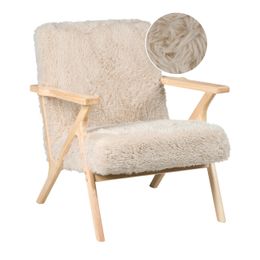 Beliani SESSEL Hellbeige Kisa