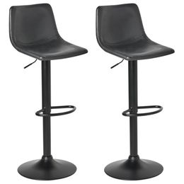 Beliani BARHOCKER 2er-Set Schwarz Lebrija