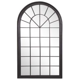 Beliani WANDSPIEGEL schwarz Fensteroptik 77/130 cm Trevol