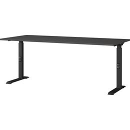KADIMA DESIGN SCHREIBTISCH h&ouml;heneinstellbar "Stuttgart" 68-91cm Graphit 180x80cm, C-Fu&szlig;