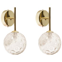 Beliani WANDLAMPE Gold Anadyr