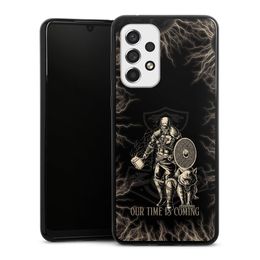DeinDesign Galaxy A33 5G Handy Slim Case extra d&uuml;nn Silikon Handyh&uuml;lle schwarz H&uuml;lle Wikinger Vikings Tv Show Designs Silikon Slim Case