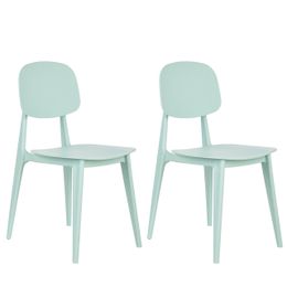 Beliani GARTENSTUHL 2er-Set Mintgr&uuml;n Kattavia