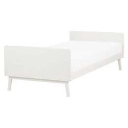 Beliani BETT mit Lattenrost 90/200 cm Wei&szlig; Bonnac