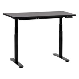 Beliani SCHREIBTISCH schwarz 120/72 cm elektrisch h&ouml;henverstellbar Destin IV