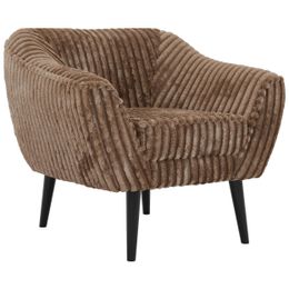 SESSEL PIRS - Braun Cord - Schwarze Beine
