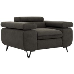 SESSEL PETER 1 - Dunkelgrau Velvet