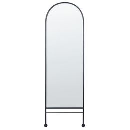 Beliani WANDSPIEGEL Metall schwarz 45/145 cm Jarnages