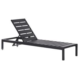 Beliani GARTENLIEGE Schwarz Nardo
