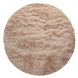 KADIMA DESIGN HOCHFLORTEPPICH, einfarbig, aus Polyester, Beige, &Oslash; 200 cm