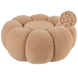 Beliani POUF Hellbraun Beaufort