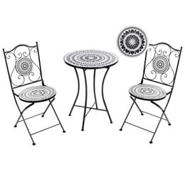 Beliani BISTRO-SET Schwarz Comiso
