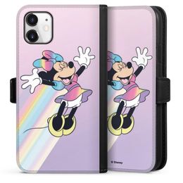iPhone 11 Handy Klapph&uuml;lle Handyh&uuml;lle aus Kunst Leder schwarz Flip Case Official Licensed Product Disney Minnie Mouse Sideflip mit Lasche