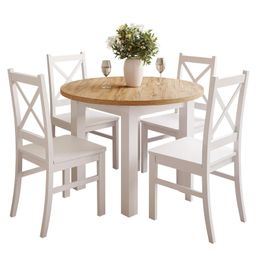 ESSZIMMERSET OLEA Tisch + 4 St&uuml;hle
