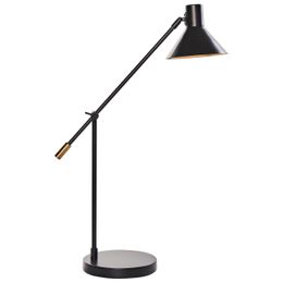 Beliani SCHREIBTISCHLAMPE Schwarz/Gold Pinkeen