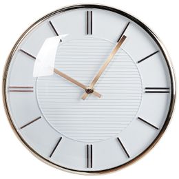 Beliani WANDUHR Kunststoff wei&szlig;/gold Daroca