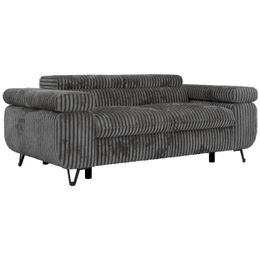 2-SITZER SOFA PETER - Grau Cord