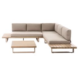 Beliani LOUNGEGARNITUR Beige Mykonos