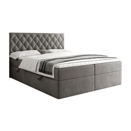 BOXSPRINGBETT INEZ mit Bettkasten mit Topper 140x200 cm Royal Velvet 250