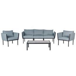 Beliani GARTENLOUNGE 5-Sitzer Grau Skala
