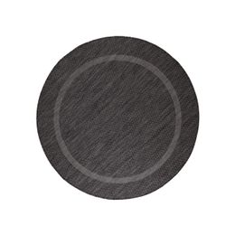 KADIMA DESIGN TEPPICH Outdoor ALSTER in Schwarz, einfarbig, &Oslash; 200 cm