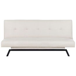 Beliani 3-SITZER-SCHLAFSOFA cremewei&szlig; Leeds