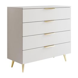 KOMMODE LINA KASCHMIR 95 LED auf hohen Beinen Gold Chrom