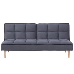 Beliani 3-SITZER-SCHLAFSOFA dunkelgrau Siljan