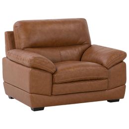 Beliani SESSEL Leder goldbraun Horten