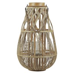 Beliani LATERNE Heller Holzfarbton Tonga