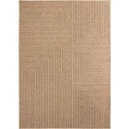 KADIMA DESIGN TEPPICH Outdoor ARLBERG in Beige, in Jute-Optik, aus Polypropylen, 140 x 200 cm