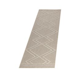 KADIMA DESIGN TEPPICH Outdoor IMST in Beige, im Boho-Stil, aus Polypropylen, 80 x 250 cm