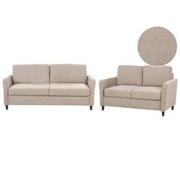 Beliani 5-SITZER-SOFA SETStoff taupe mit Stauraum Mare