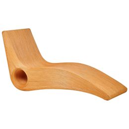 Beliani GARTENLIEGE Heller Holzfarbton Airole