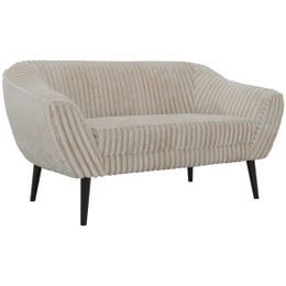 2-SITZER-SOFA PIRS - Beige Cord - Schwarze Beine