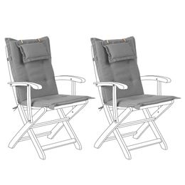 Beliani SESSELAUFLAGE 2er Set Taupe Maui