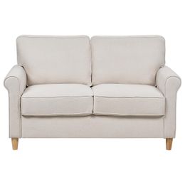 Beliani 2-SITZER-SOFA Stoff helles Beige Ronneby