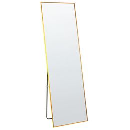 Beliani STEHSPIEGEL gold rechteckig 50/156 cm Beauvais