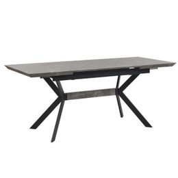 Beliani ESSTISCH 140-180/80/76 cm Hellgrau Rechteckig Benson