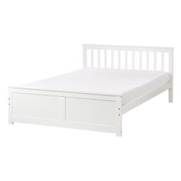 Beliani BETT mit Lattenrost 140x200 cm Wei&szlig; Olendon