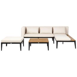 Beliani LOUNGE-SET 3-Sitzer Beige Bracciano