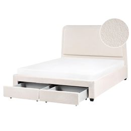 Beliani BETT 160/200 cm Cremewei&szlig; Sardent